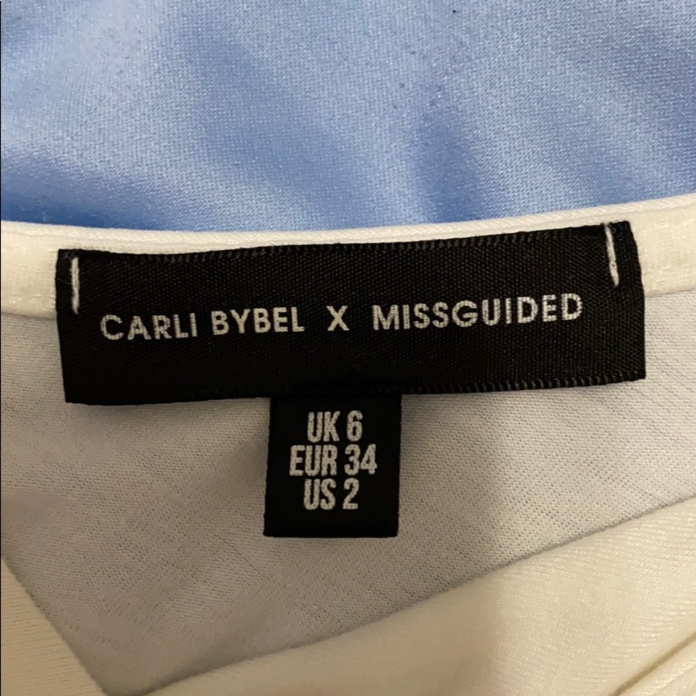 White Carli Bybel Missguided Bodysuit - Gem